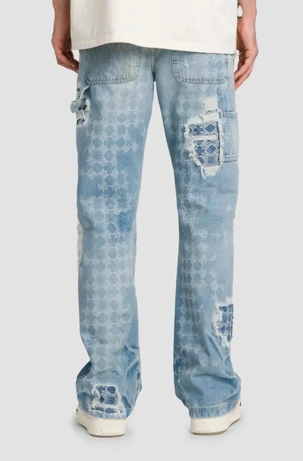 Amiri Bleach Bandana Carpenter Jeans