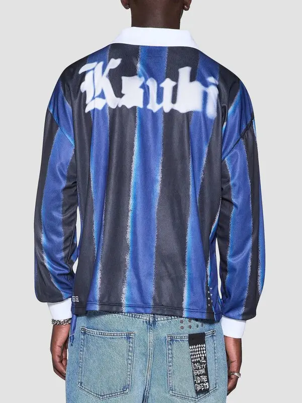 Ksubi Future Memory Offside Striped Mesh Long-sleeve T-shirt