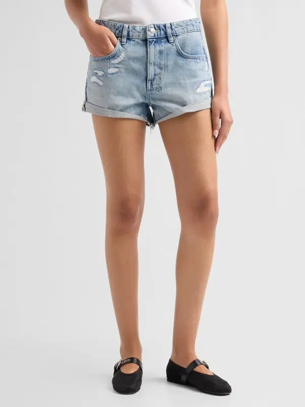 Ksubi Venice Distressed Low-rise Slouch Shorts