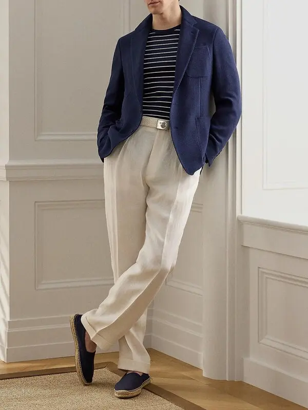 Ralph Lauren Purple Label Hadley Hand-tailored Panama-weave Jacket