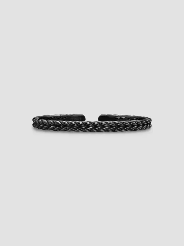 David Yurman Chevron Flex Bracelet In Titanium, 6.4mm