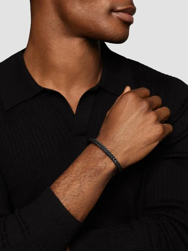 David Yurman Chevron Flex Bracelet In Titanium, 6.4mm