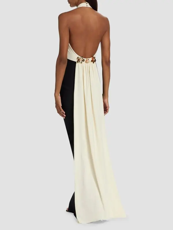 Chiara Boni La Petite Robe Noori Halter Mermaid Gown