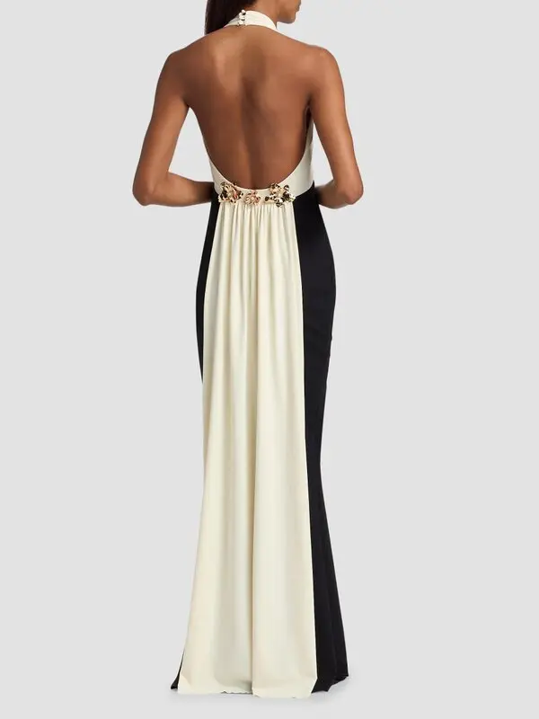 Chiara Boni La Petite Robe Noori Halter Mermaid Gown