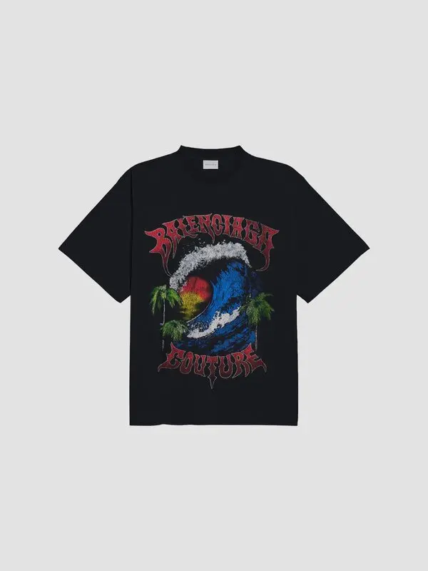 Balenciaga Vintage Surfer Oversized T-shirt - Black