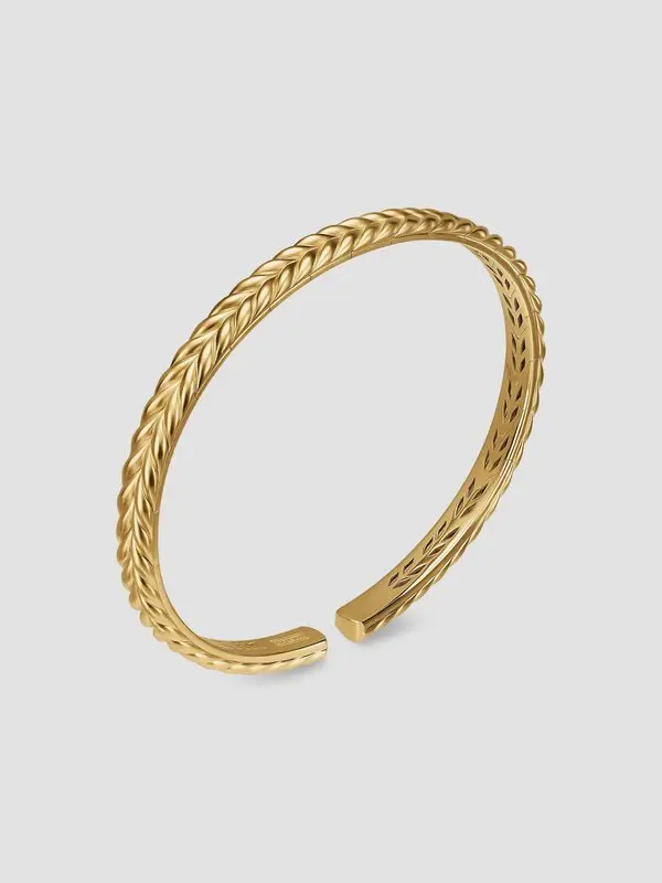 David Yurman Chevron Flex Bracelet In 18k Yellow 5.2mm