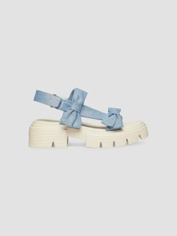 STUART WEITZMAN Nolita Metallic Denim Sandals