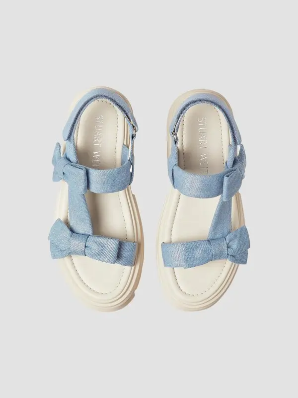 STUART WEITZMAN Nolita Metallic Denim Sandals