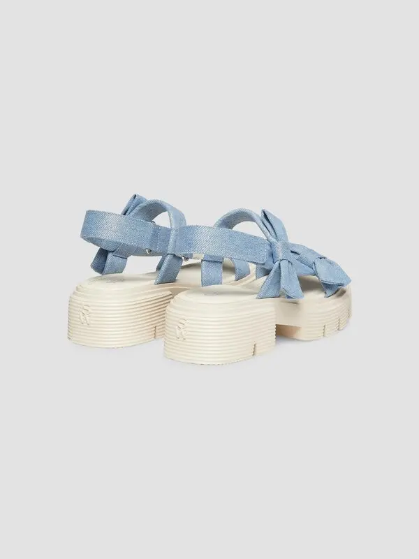 STUART WEITZMAN Nolita Metallic Denim Sandals