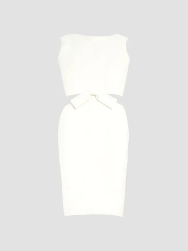 Balenciaga Draped Back Bow Dress
