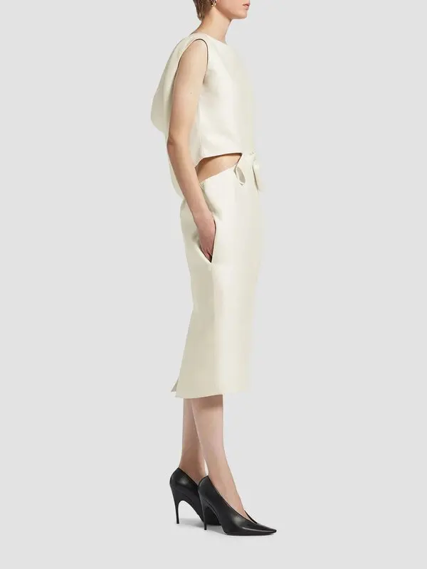 Balenciaga Draped Back Bow Dress