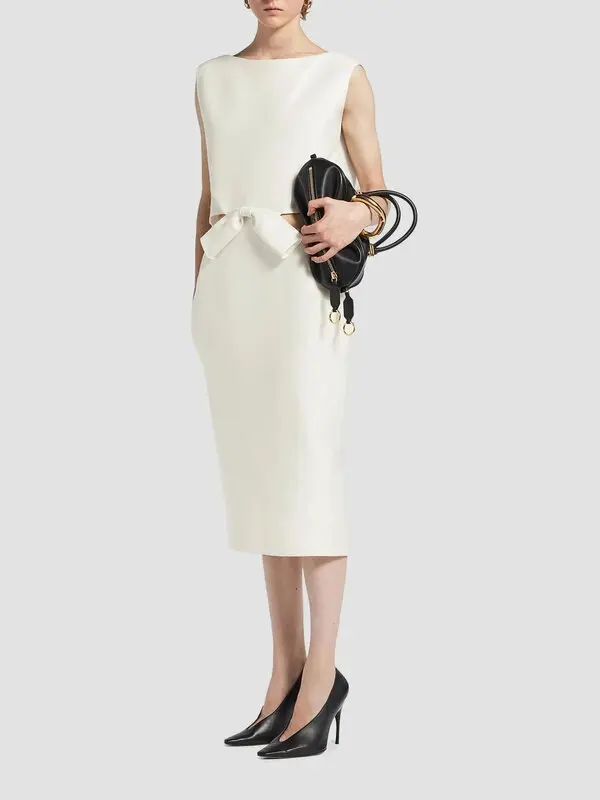 Balenciaga Draped Back Bow Dress
