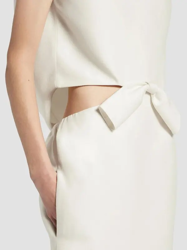 Balenciaga Draped Back Bow Dress