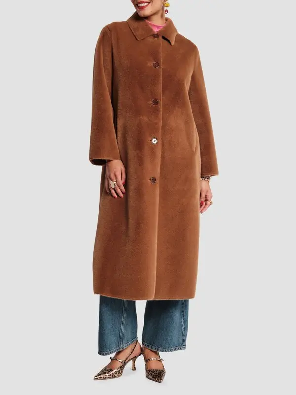 FRANCES VALENTINE Paulette Faux Fur Long Coat