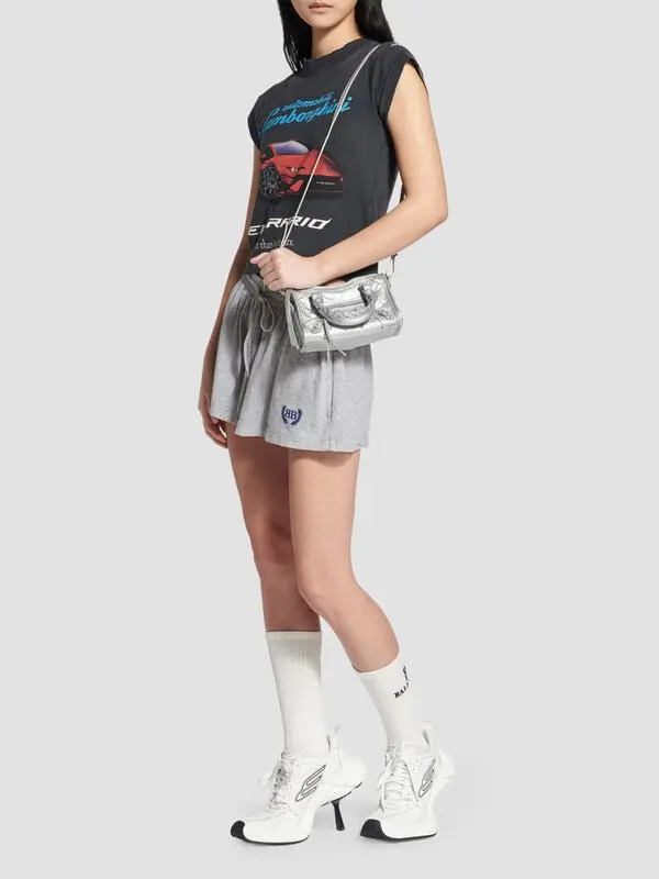 Balenciaga Le City Nano Top Handle Bag - Silver