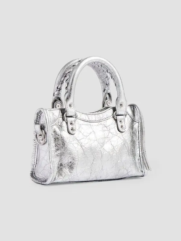 Balenciaga Le City Nano Top Handle Bag - Silver
