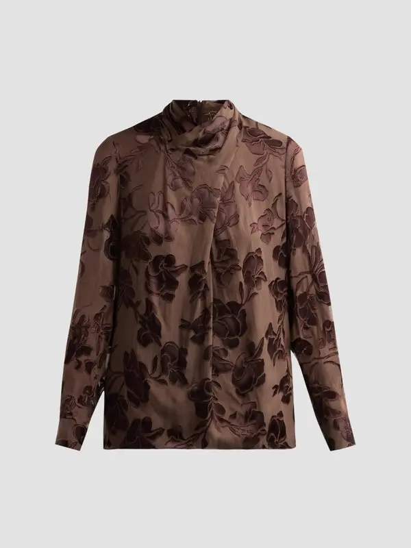 Elie Tahari Tiffany Semi-sheer Blouse