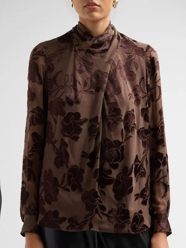 Elie Tahari Tiffany Semi-sheer Blouse