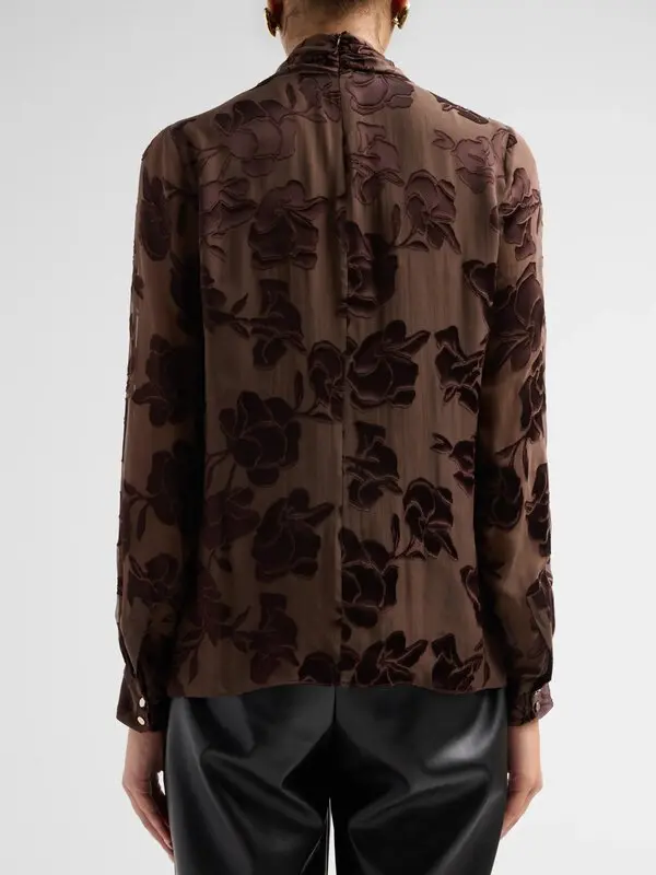 Elie Tahari Tiffany Semi-sheer Blouse