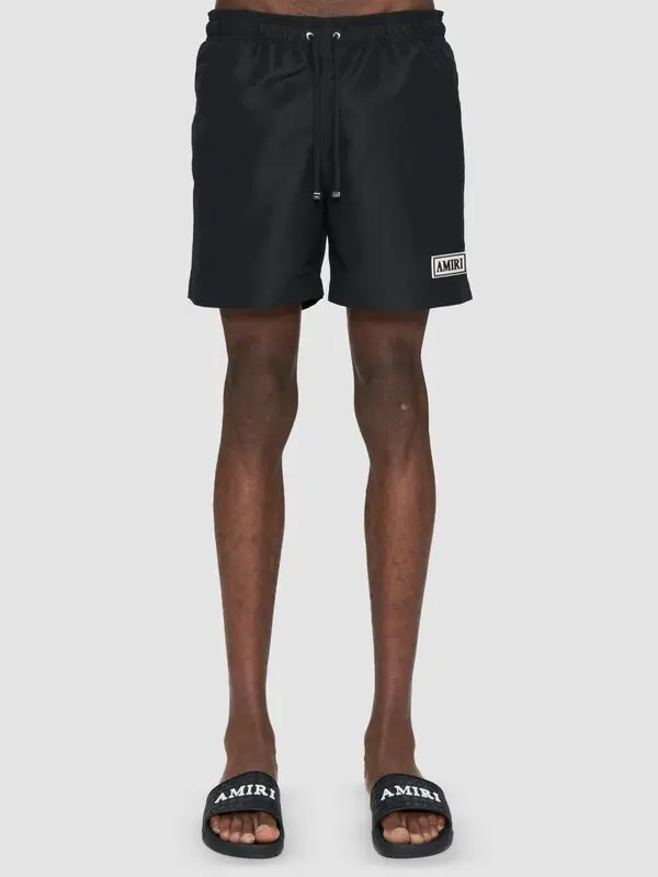 Amiri Logo Patch Swim Shorts