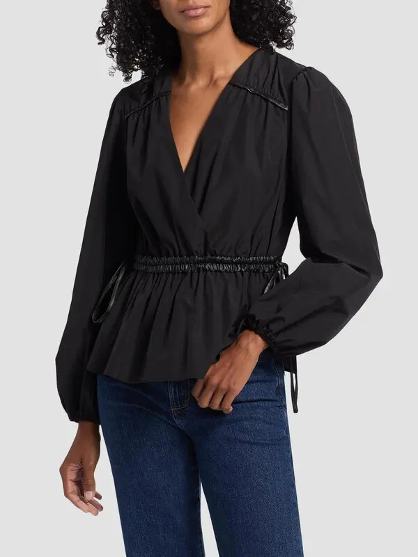 Derek Lam 10 Crosby Dominica V-neck Blouse