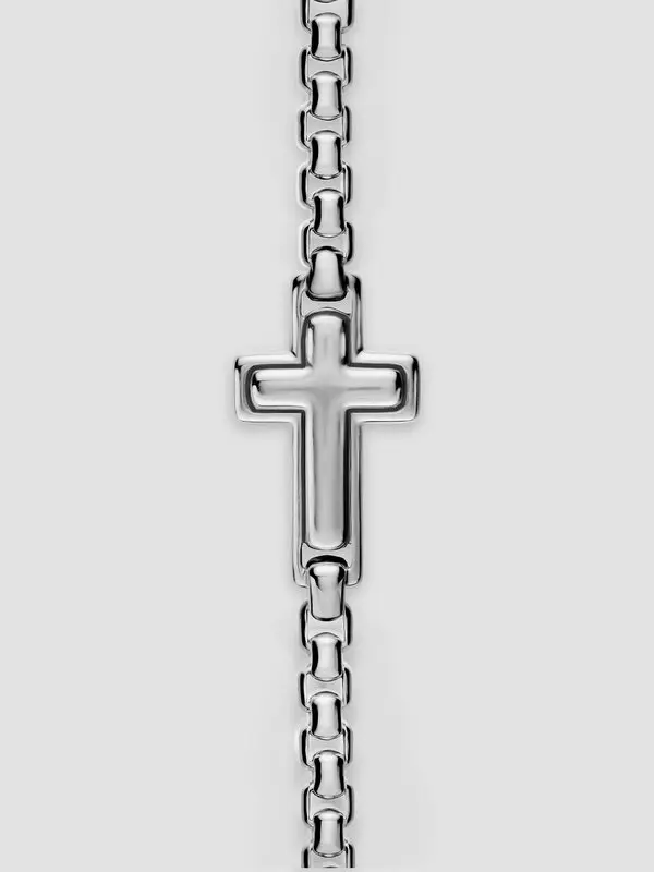 David Yurman Cross Station Bracelet In Sterling 3.6mm