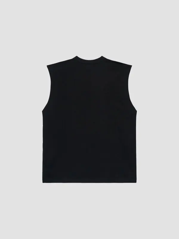 RtA Chaparral Terry Cursive Logo Muscle Tank - Black Cursive