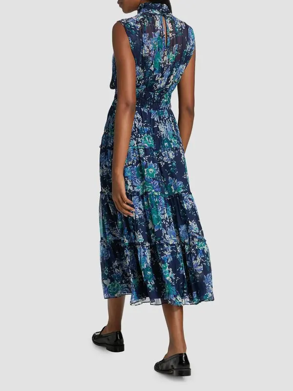 Derek Lam 10 Crosby Junia Floral Chiffon Midi-dress