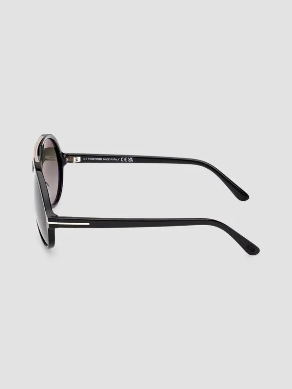 TOM FORD Aalton 59mm Round Sunglasses