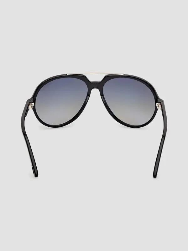 TOM FORD Aalton 59mm Round Sunglasses