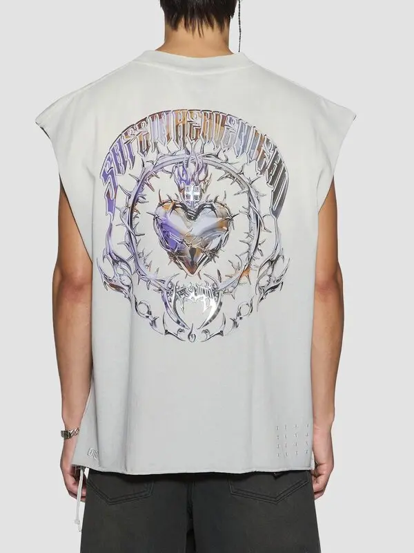 Ksubi Anguish Cut Off Printed Cotton Tank