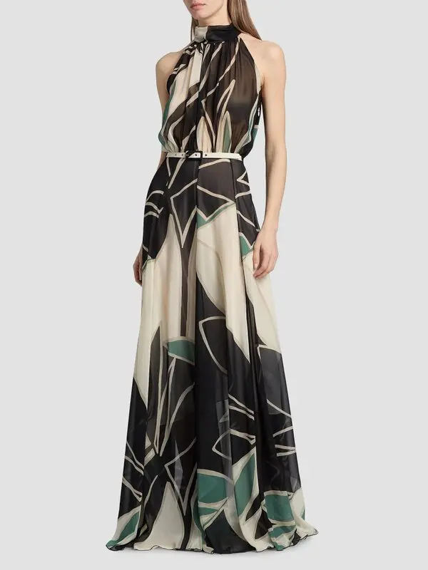 Chiara Boni La Petite Robe Kanji Abstract Print Maxi Dress