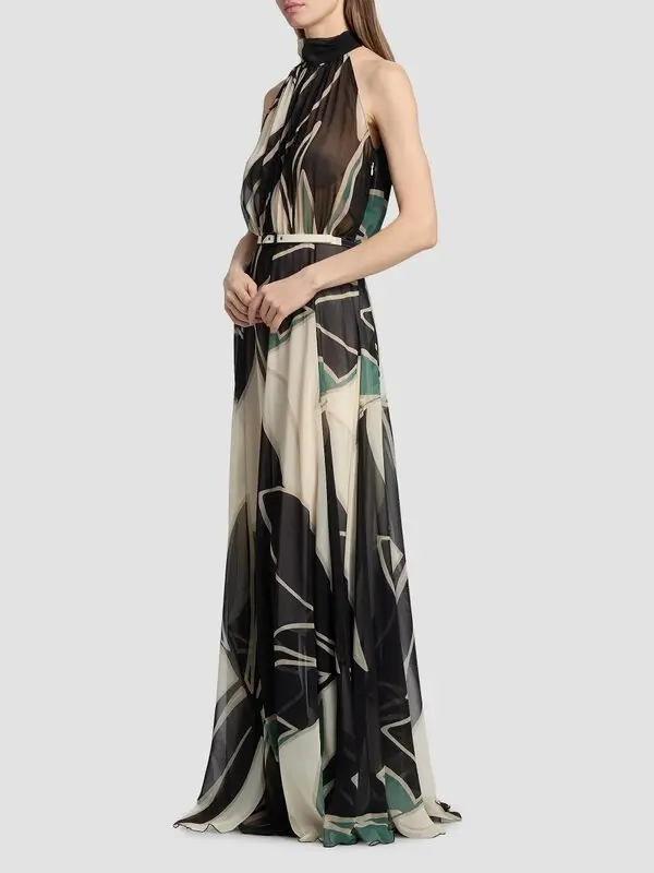 Chiara Boni La Petite Robe Kanji Abstract Print Maxi Dress