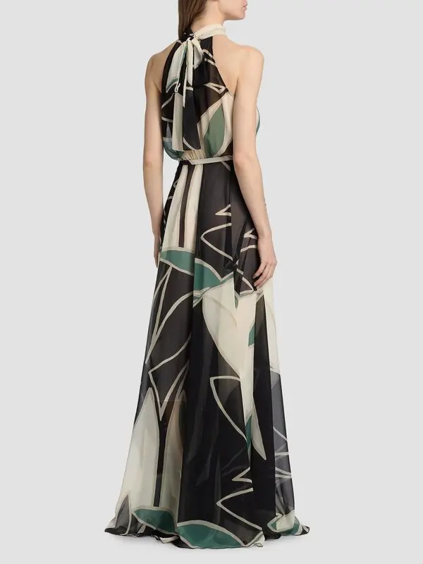 Chiara Boni La Petite Robe Kanji Abstract Print Maxi Dress