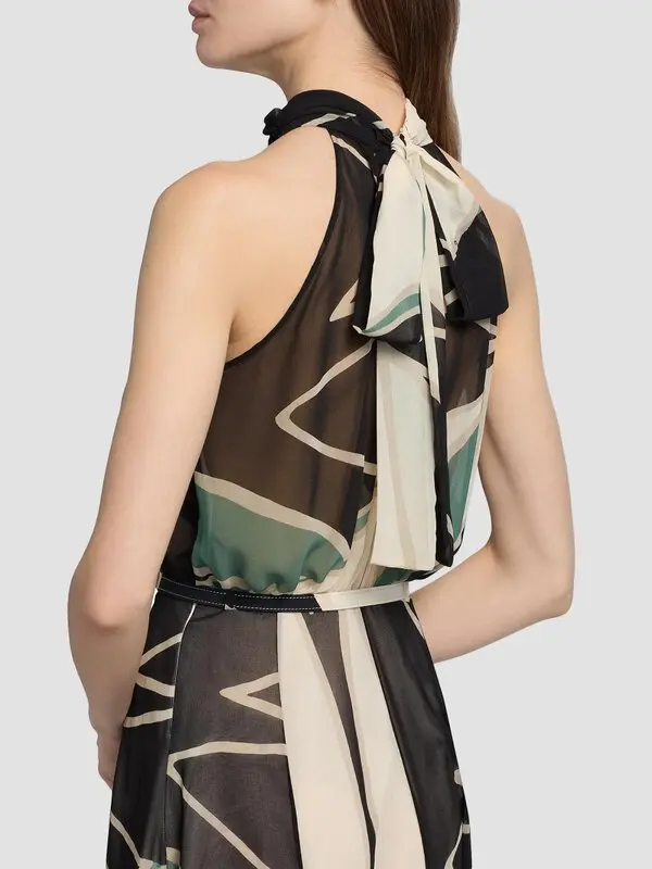 Chiara Boni La Petite Robe Kanji Abstract Print Maxi Dress