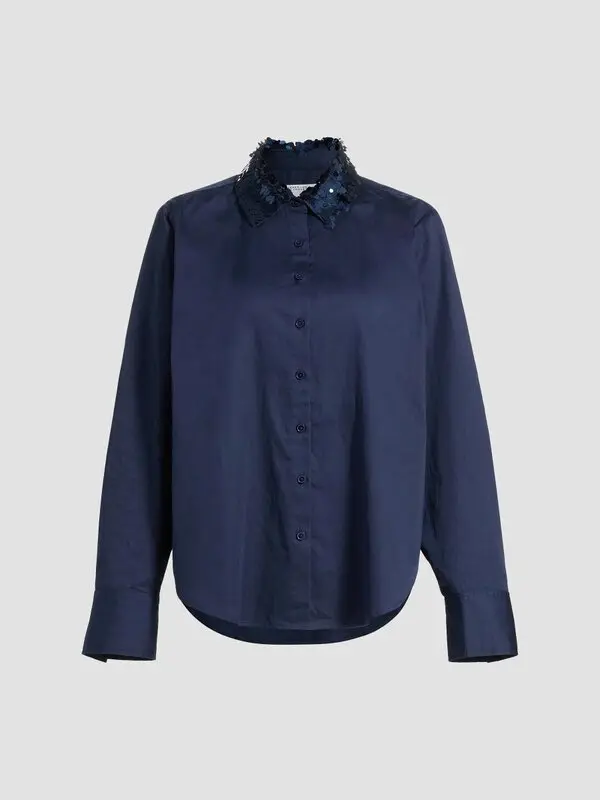 Derek Lam 10 Crosby Alina Sequined Cotton Shirt