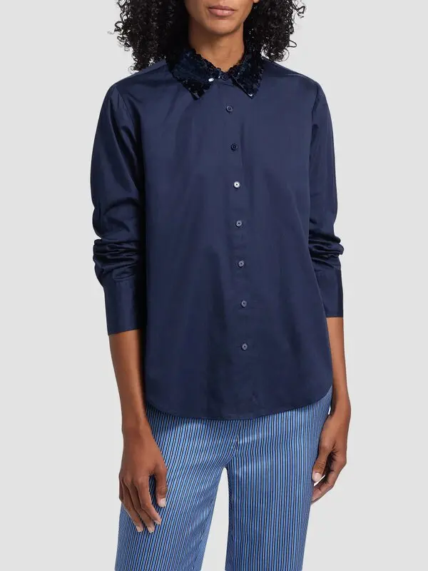 Derek Lam 10 Crosby Alina Sequined Cotton Shirt