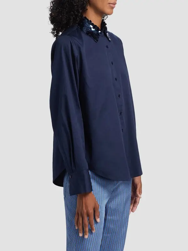 Derek Lam 10 Crosby Alina Sequined Cotton Shirt