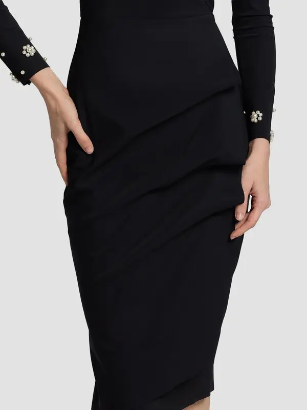 Chiara Boni La Petite Robe Embellished Jersey Midi-dress