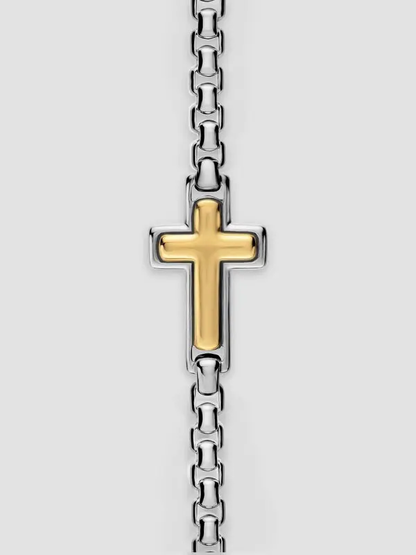 David Yurman Cross Station Bracelet In Sterling