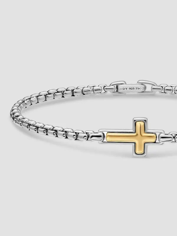 David Yurman Cross Station Bracelet In Sterling