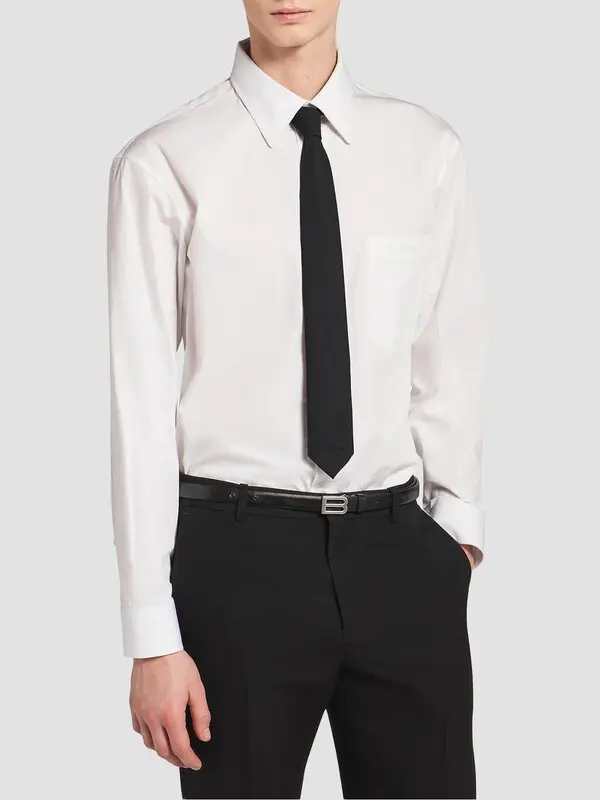 Balenciaga Wool Solid Tie
