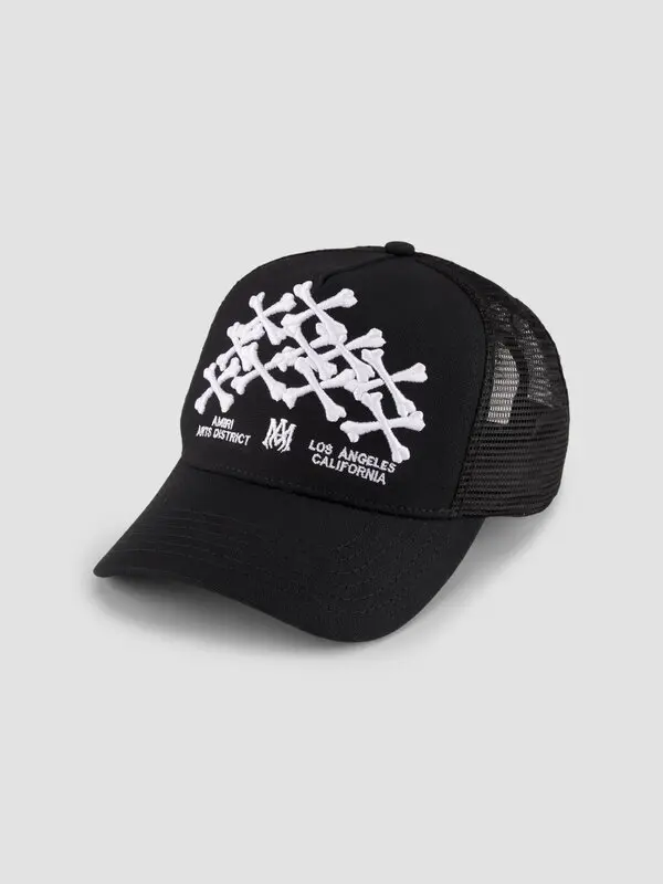 Amiri Bones Stacked Trucker Hat - Black