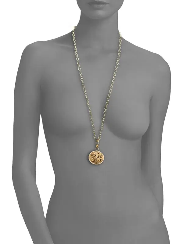 Temple St. Clair Tree Of Life Diamond & 18k Yellow Small Pendant
