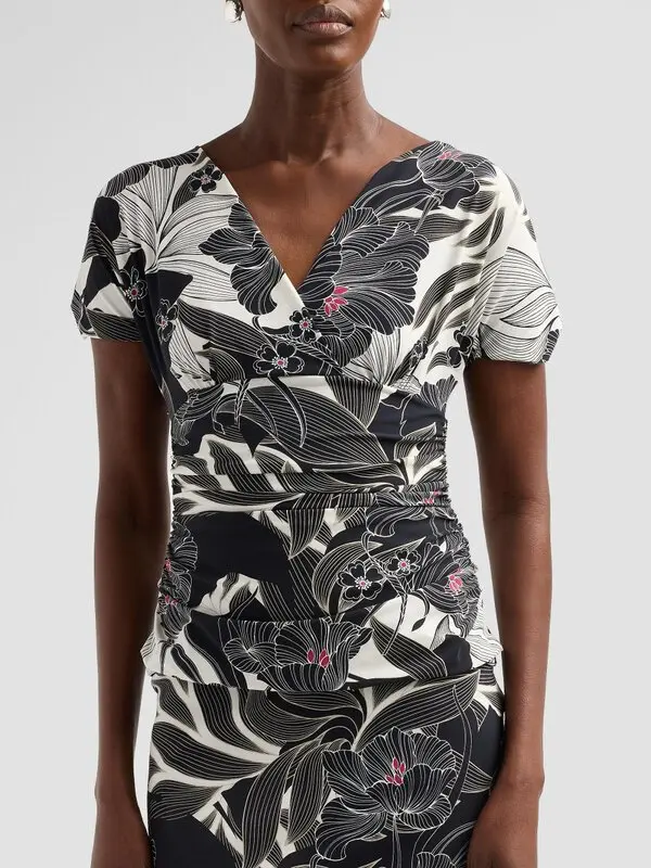Chiara Boni La Petite Robe Aaral Floral V-neck Top