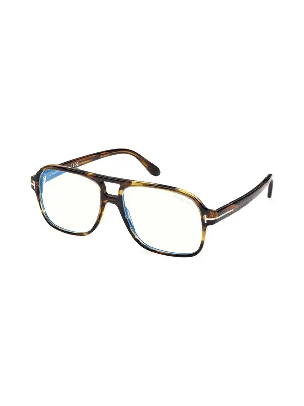 TOM FORD 58mm Blue Block Aviator Eyeglasses