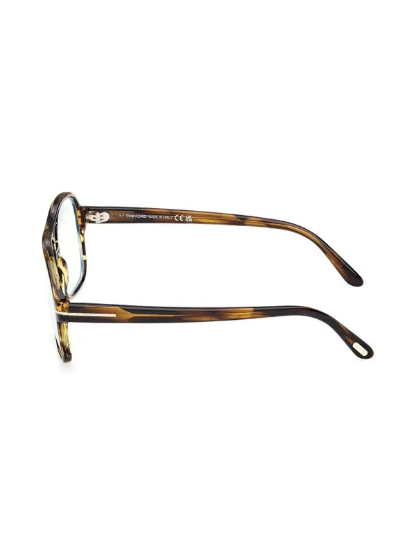 TOM FORD 58mm Blue Block Aviator Eyeglasses