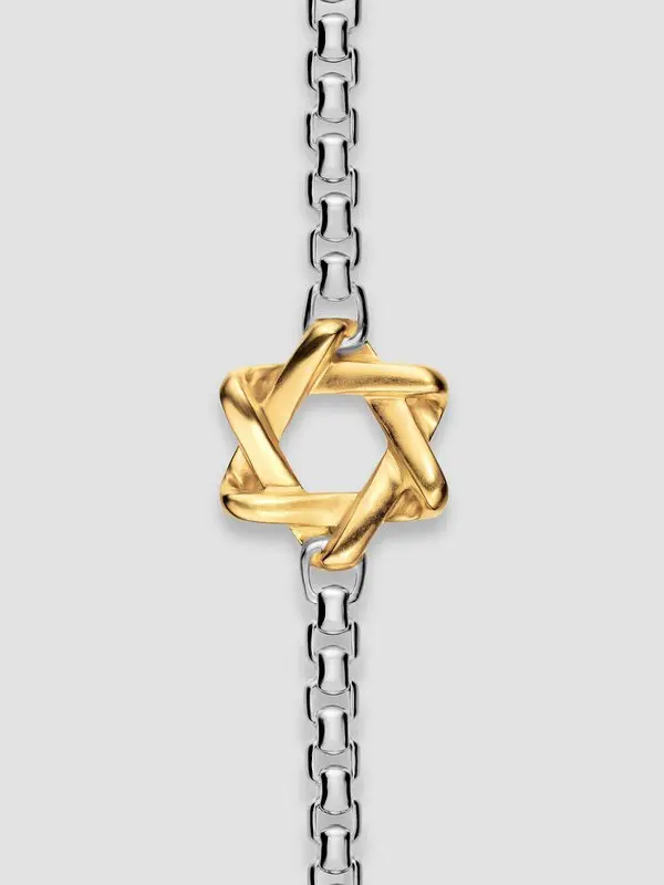 David Yurman Star Of David Station Bracelet In Sterling