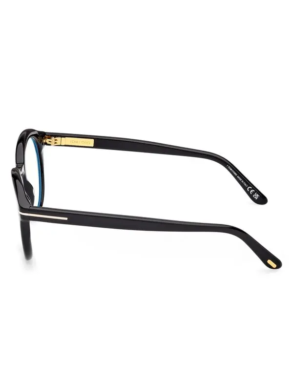 TOM FORD 50mm Round Optical Eyeglasses