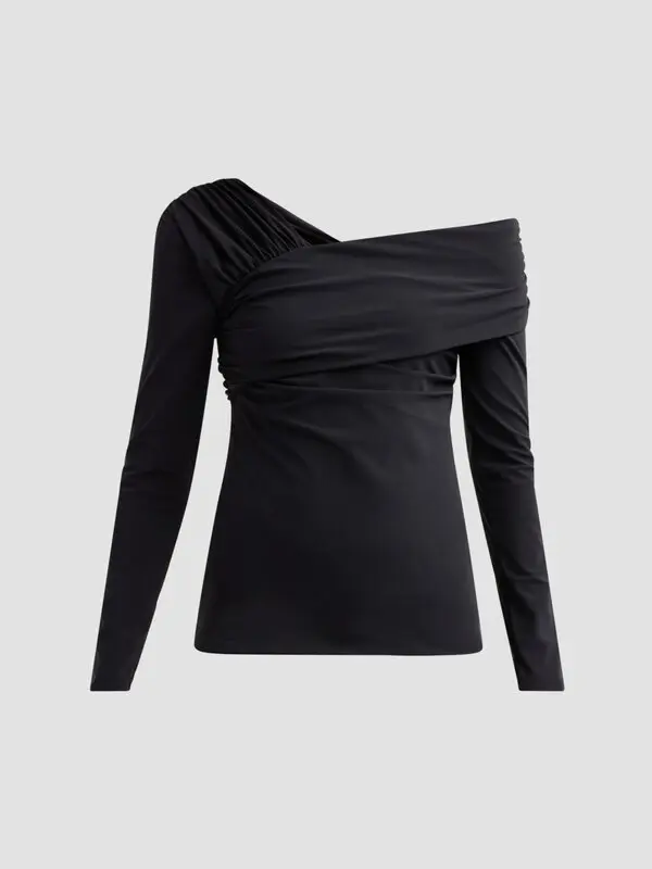 Chiara Boni La Petite Robe Addey Off-the-shoulder Top - Black